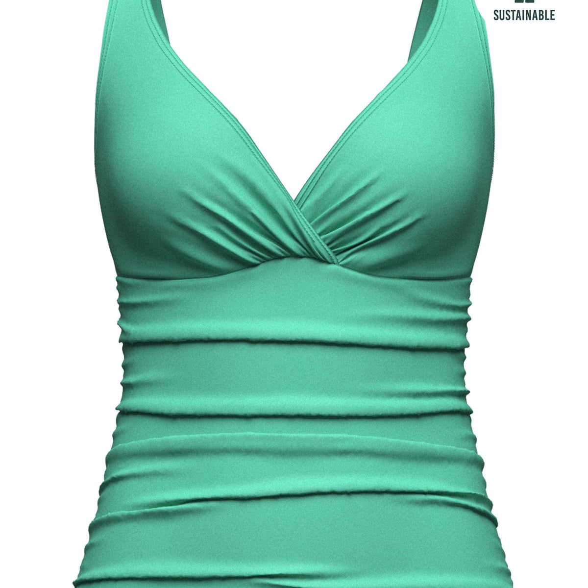 Core Mint Green Solid Plus Cup Cross Front Tankini – Sunseeker