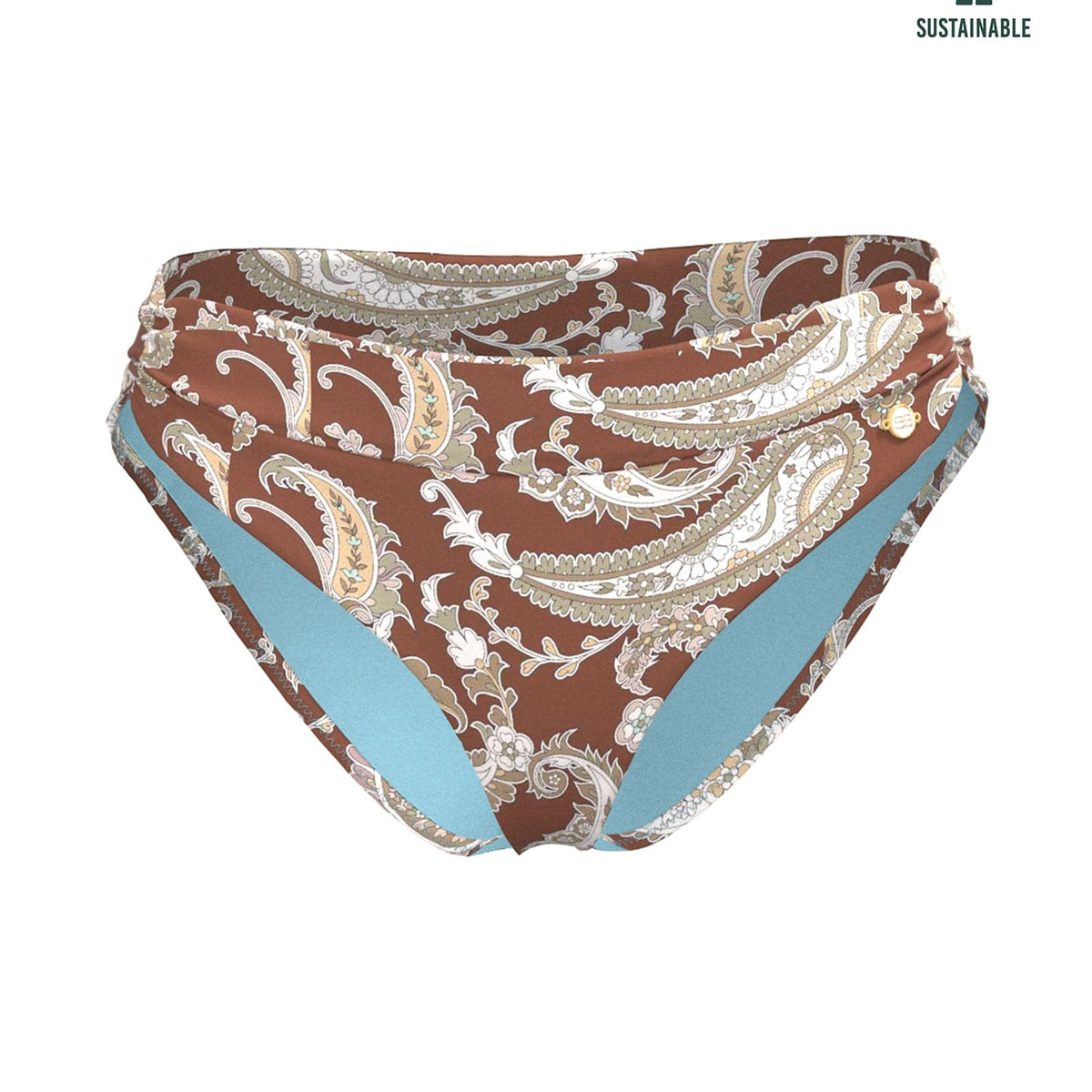 Grounded Culture Mocca Ruched Waistband Full Classic Pant – Sunseeker