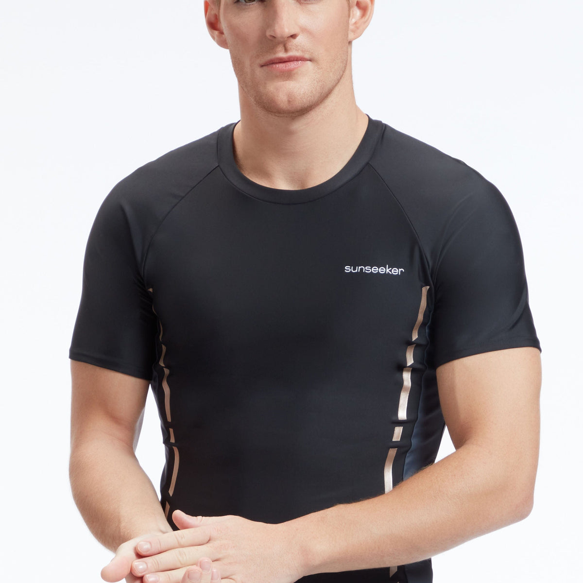 Manner raglan black short sleeves rash guard – Sunseeker