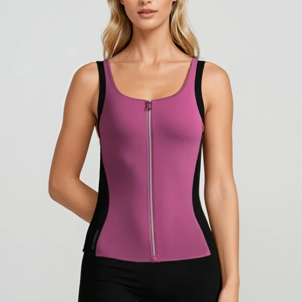 Sunseeker Sport Solid Mist Red Zip Front Tankini Set