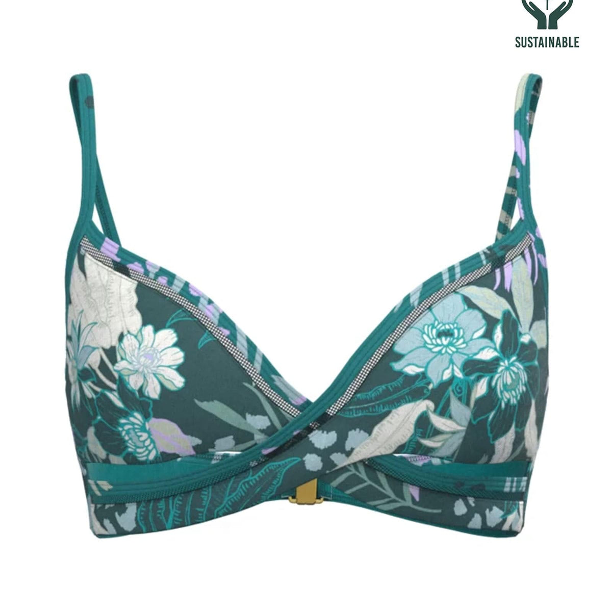 Elevated Tropics Tropical Green Cross Front Bikini Top – Sunseeker