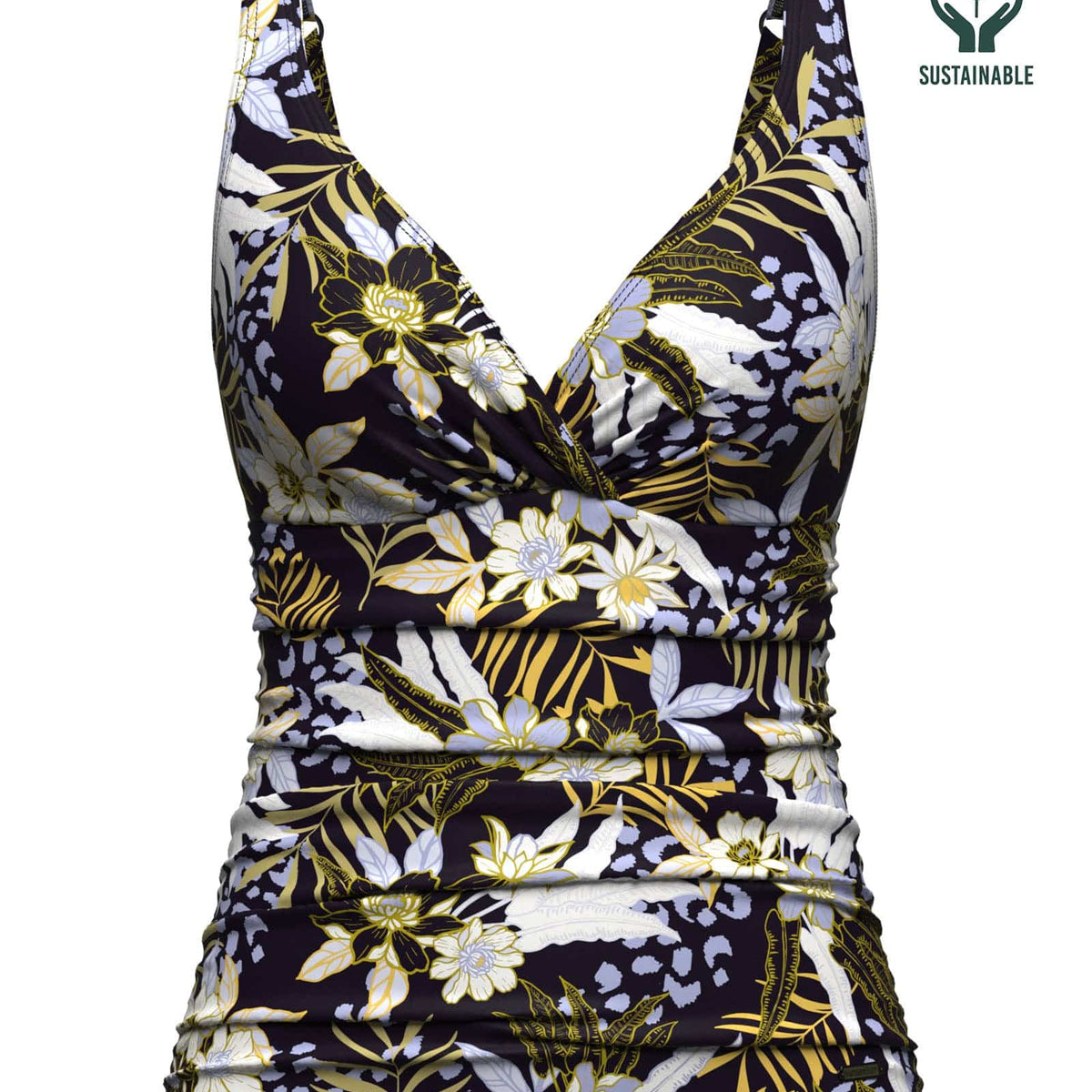 Elevated Tropics Sailor Blue Plus Cup Tankini Top – Sunseeker